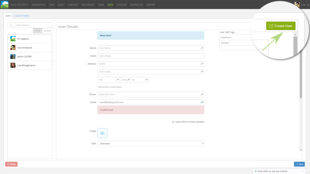 Adding New Users To Field Squared – Field Squared Documentation