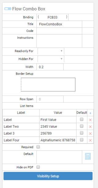 Combo Boxes – Field Squared Documentation