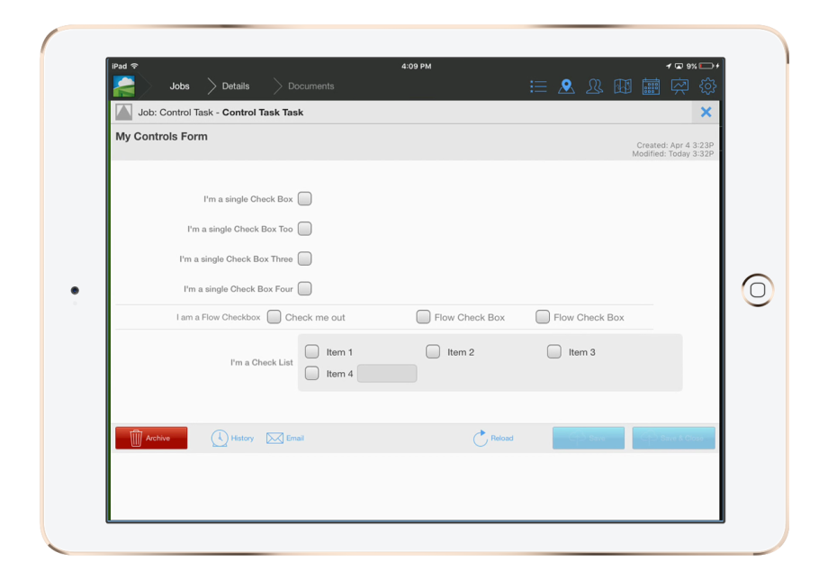 Checklist Controls – Field Squared Documentation